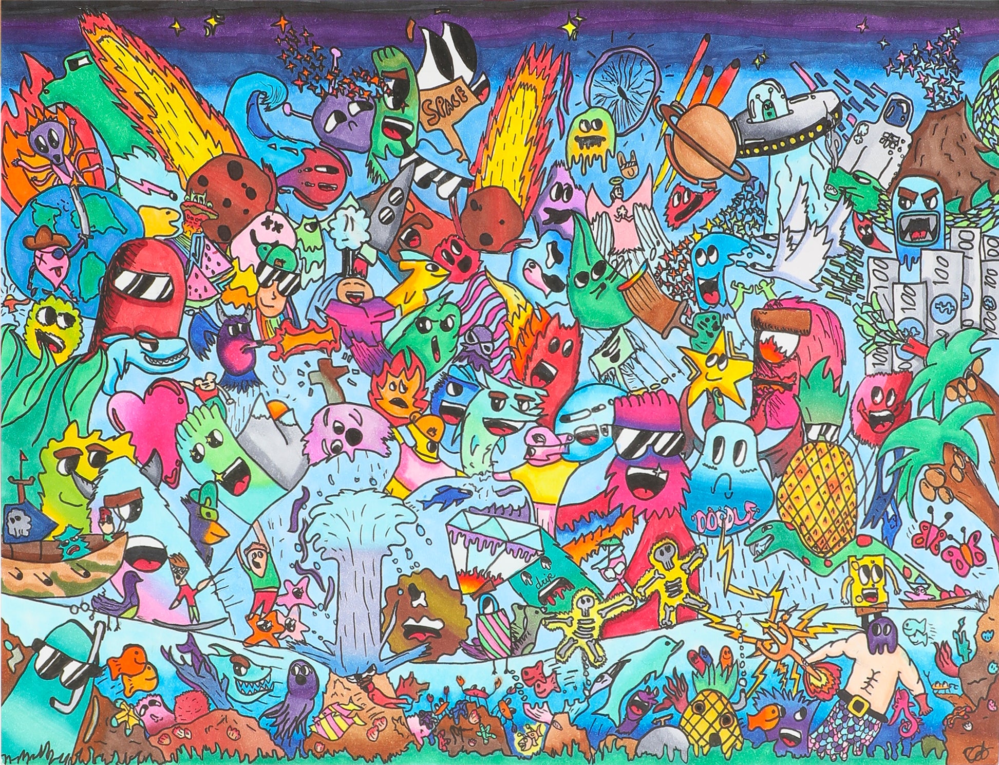 Ocean Doodle Art